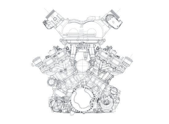 Cosworth GMA V12 line drawing | Automotive Powertrain Technology ...